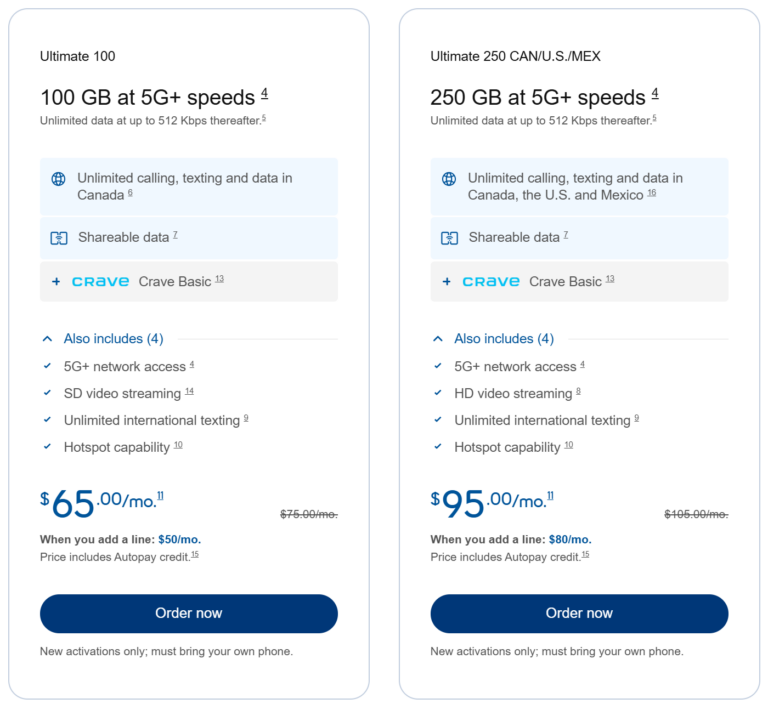 Bell raises plan prices to match Rogers