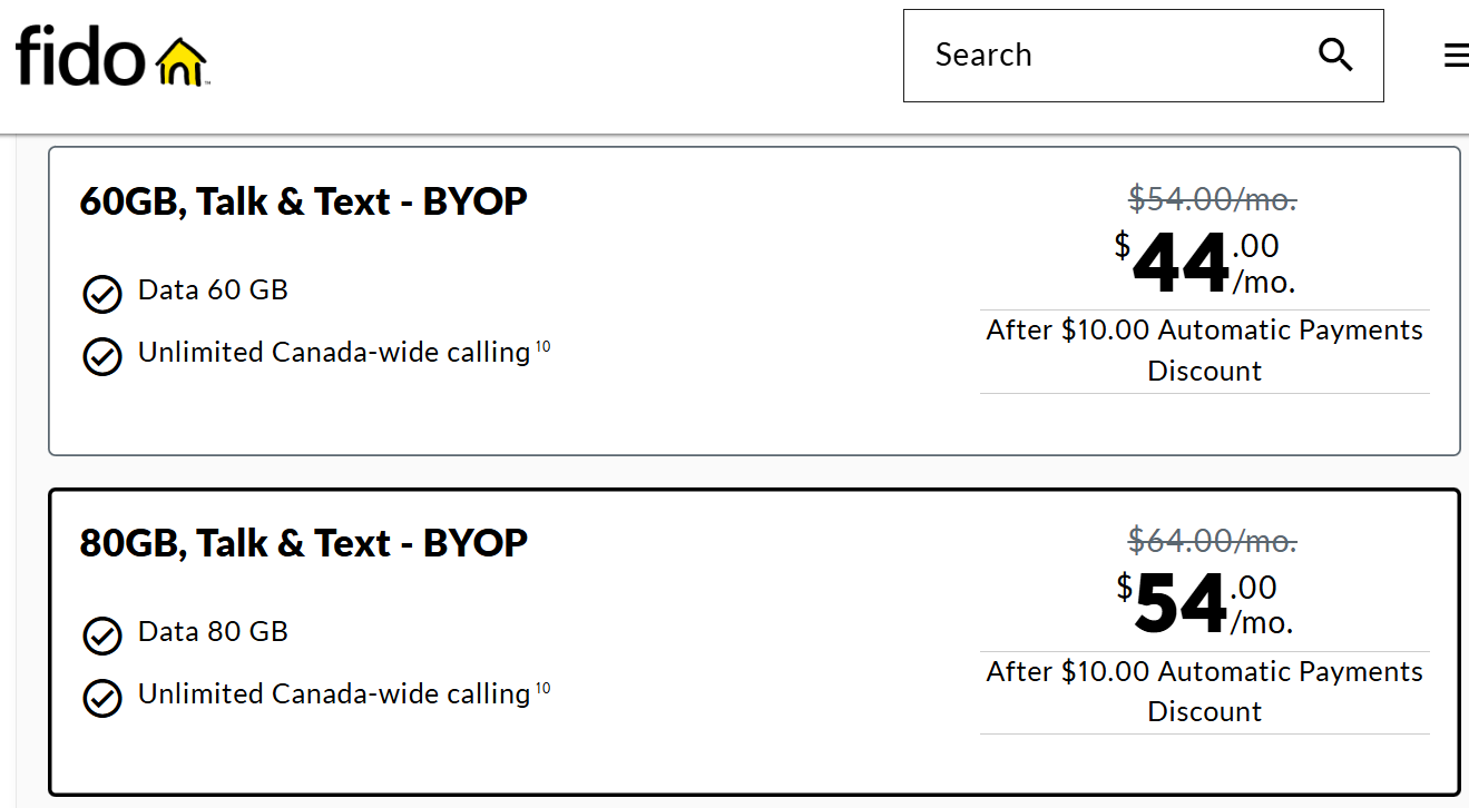 Fido drops international calling, ups price of 60GB plan