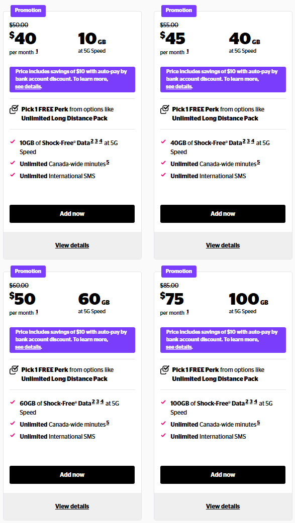 5G plans return to Koodo