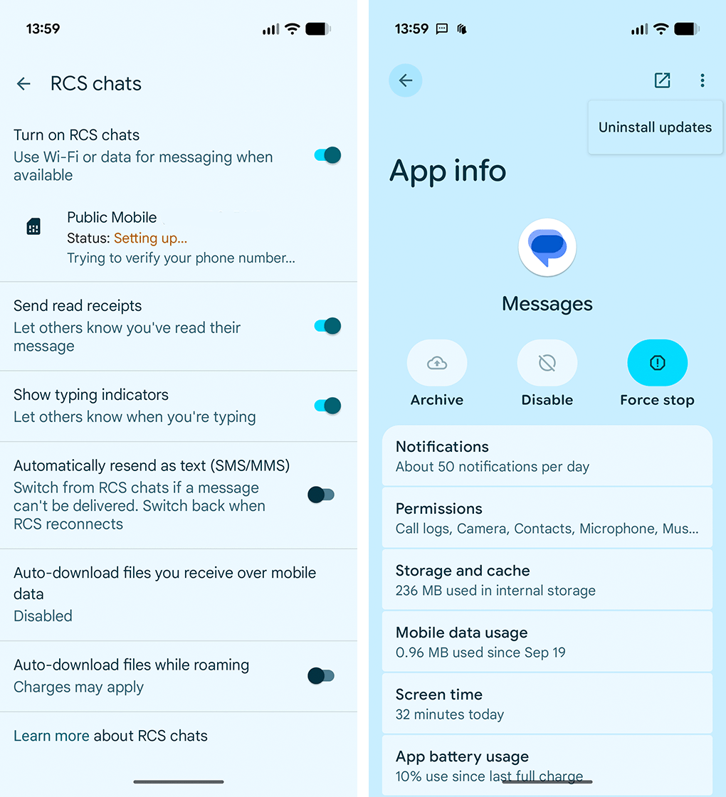 Public Mobile resolves broken RCS chats