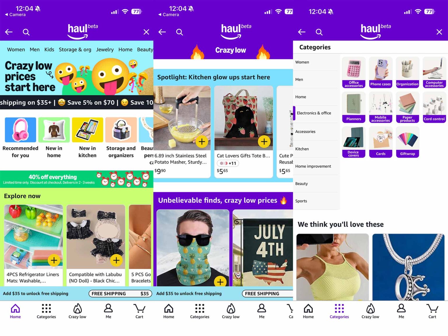 Amazon brings 'Haul' bargain section to mobile app in Canada