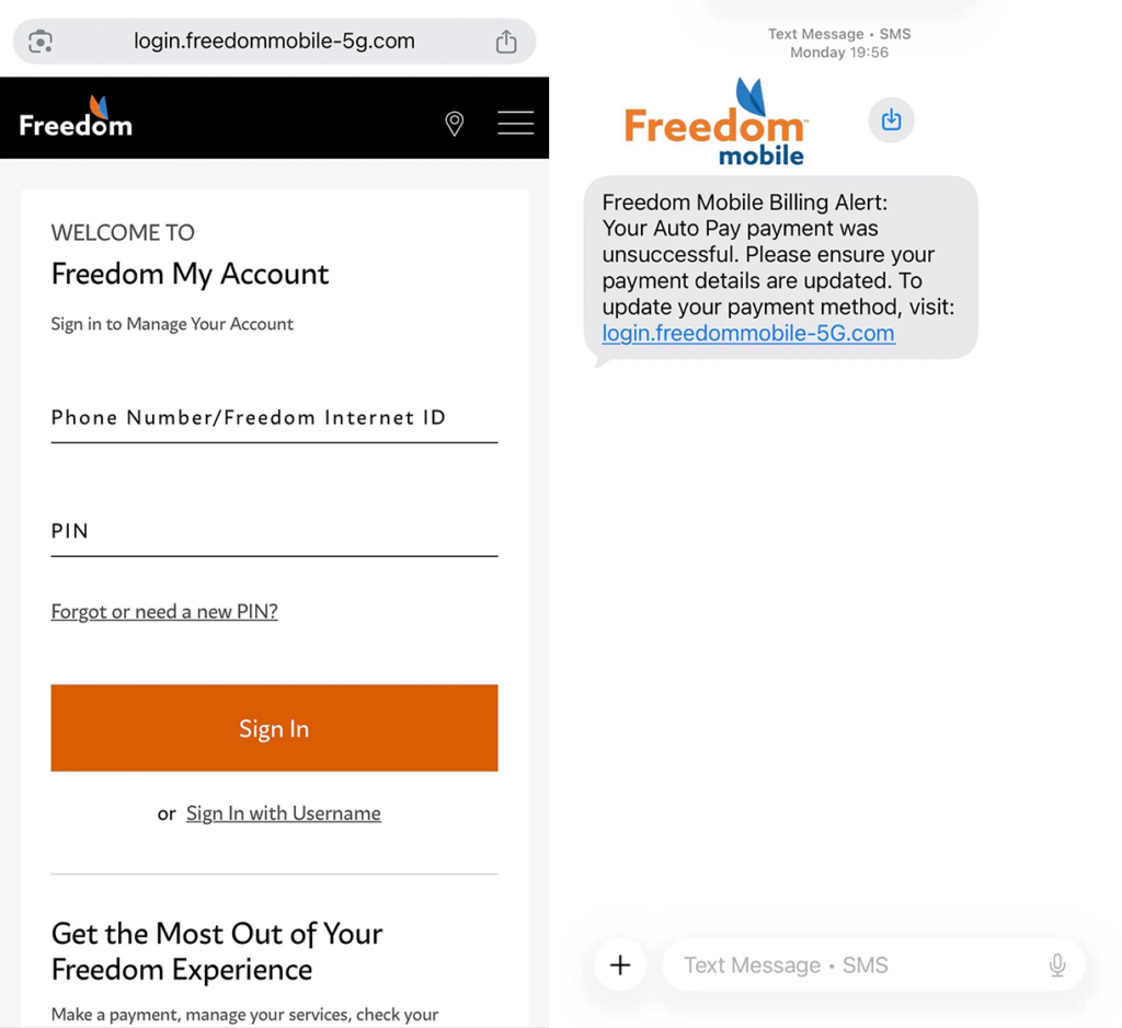 PSA: New scam text targets Freedom Mobile customers