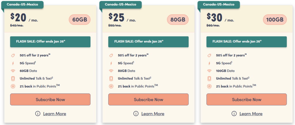 Public Mobile slashes plans by 50% for three-day flash sale