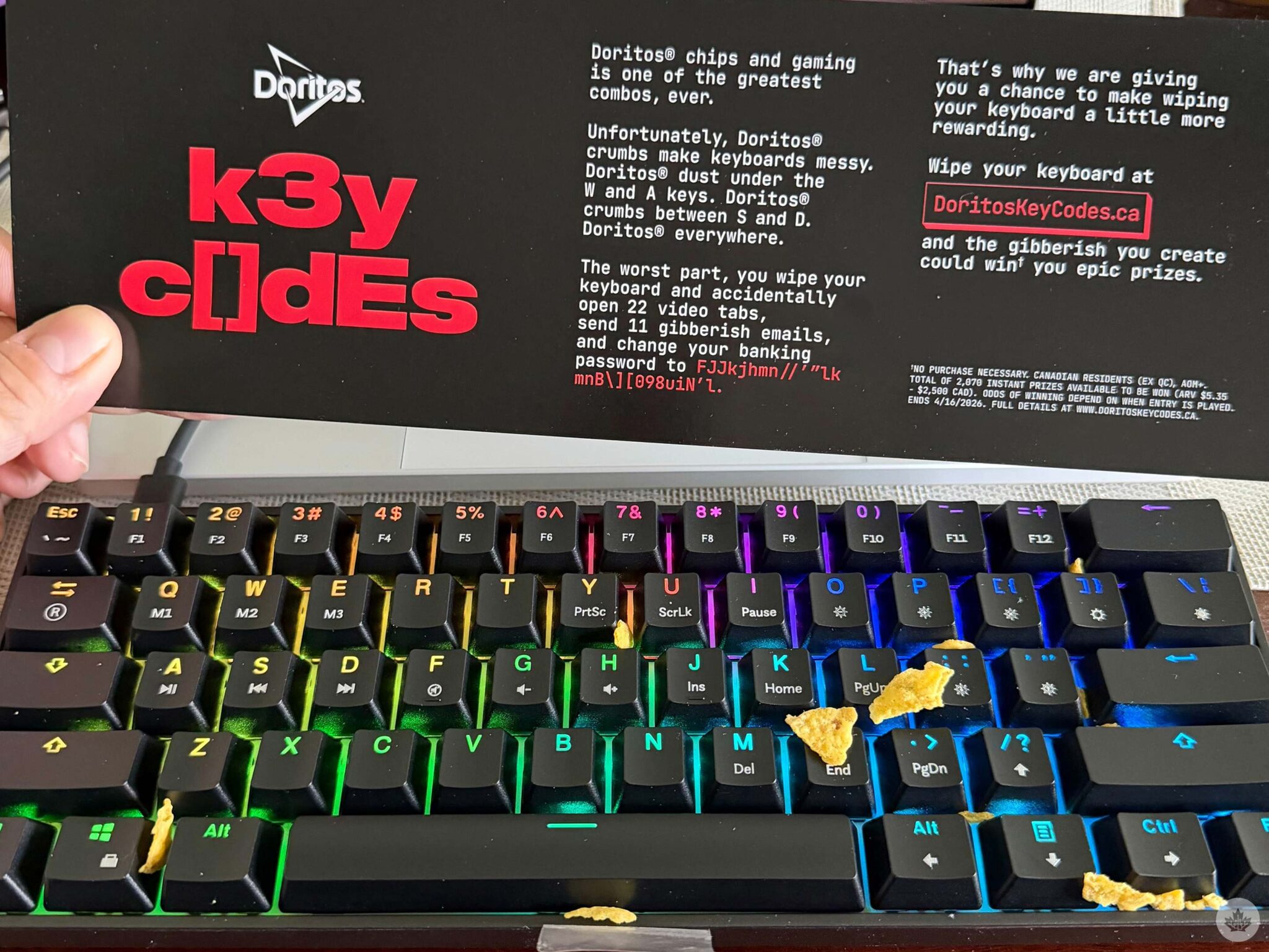 Doritos Canada wants you to 'wipe' your keyboard to win PC prizes